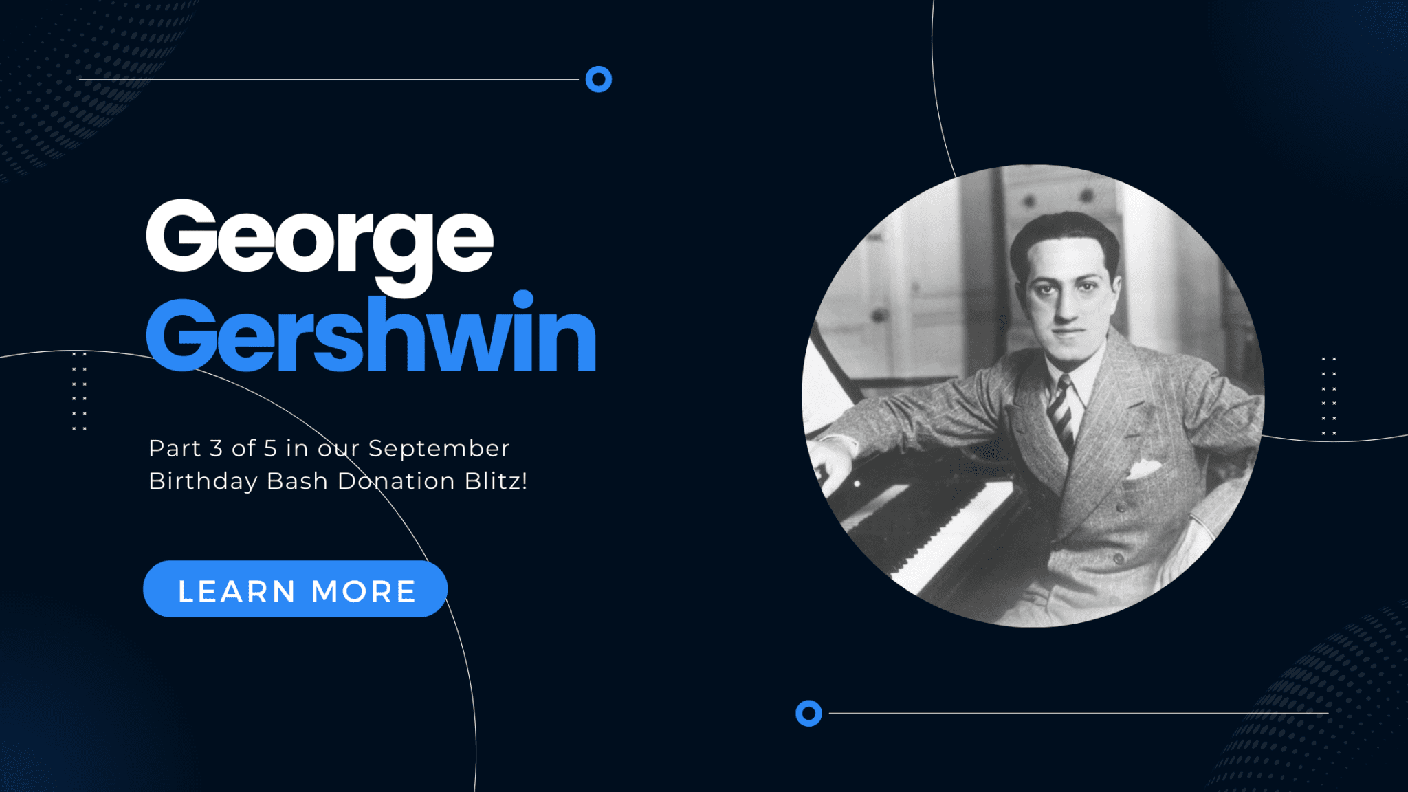 George Gershwin: Part 3 of 5 of the September Birthday Bash Donation Blitz | Saginaw Bay ...